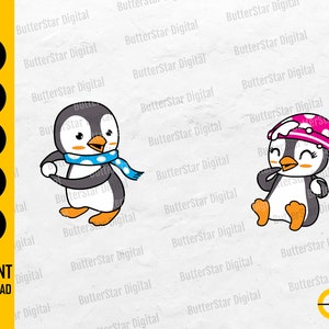 Winter Penguins BUNDLE SVG | Funny Cute Holidays SVG | Shirt Gift Decal ...