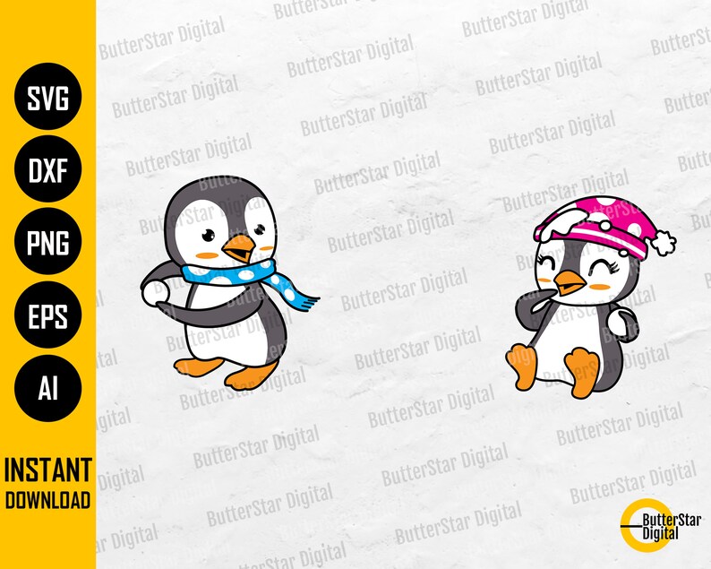 Winter Penguins BUNDLE SVG Funny Cute Holidays SVG Shirt - Etsy