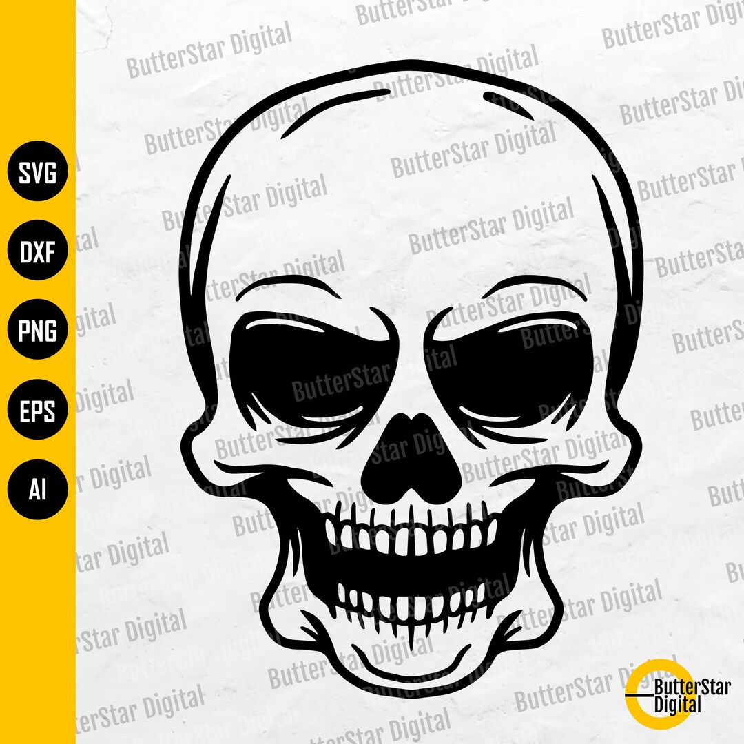 Tête de mort riant SVG | Squelette SVG | Bones Laugh Blague drôle Joker ...