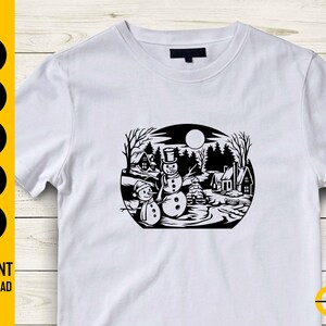 Snowman Scene SVG | Winter T-shirt Decal Sticker Graphics | Cricut ...
