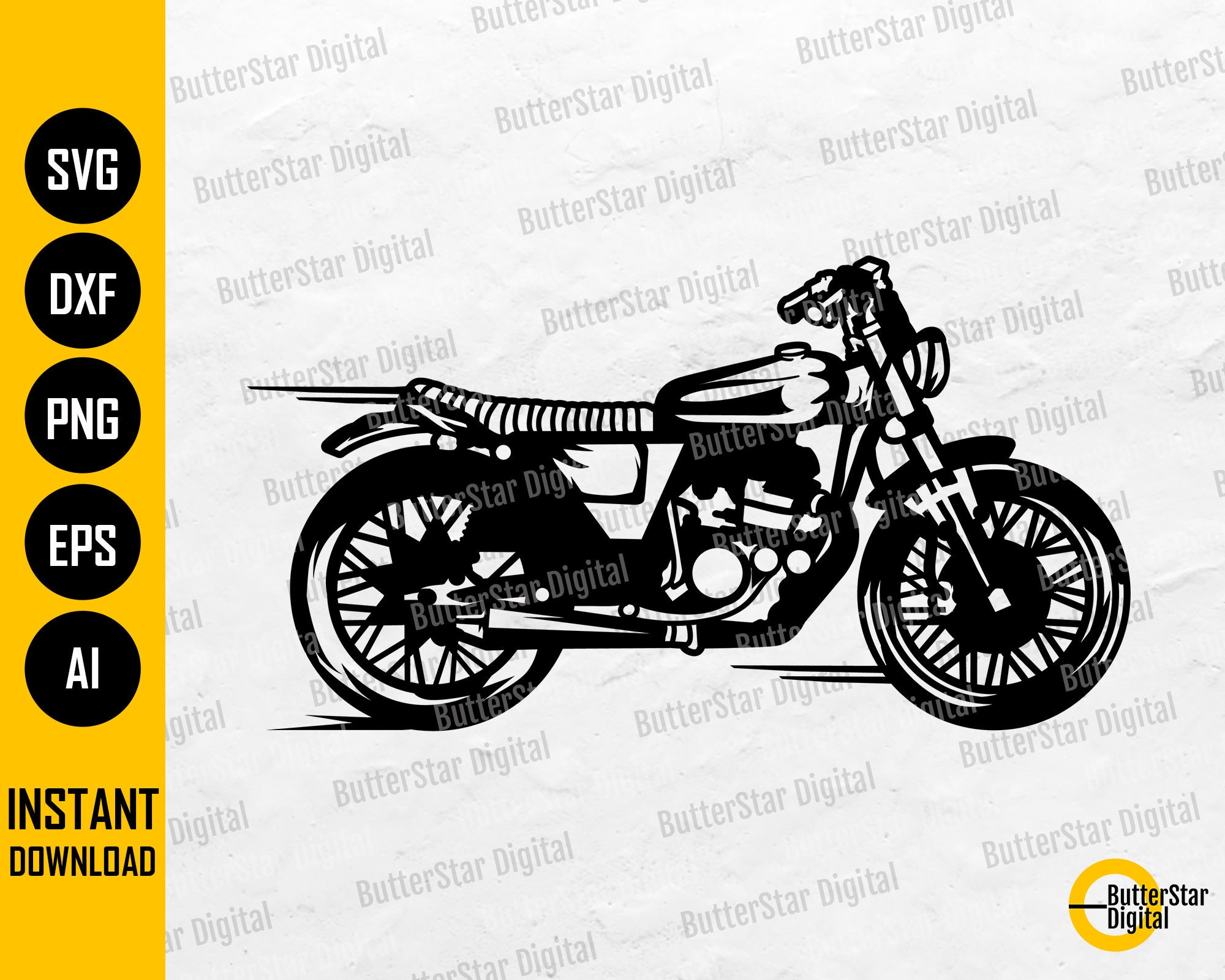 Vintage Motorcycle SVG Cafe Racer SVG Old Motorbike SVG - Etsy UK