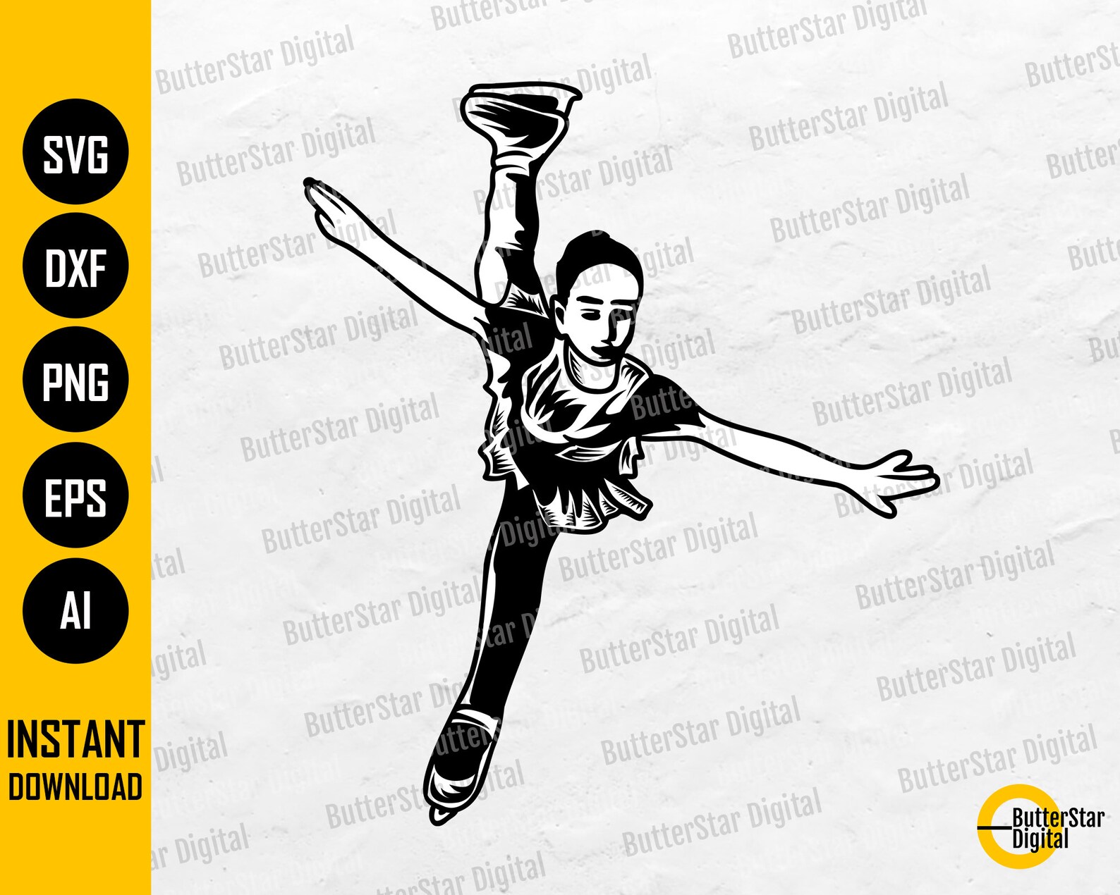 Figure Skater SVG Figure Skating SVG Ice Skate - Etsy Israel