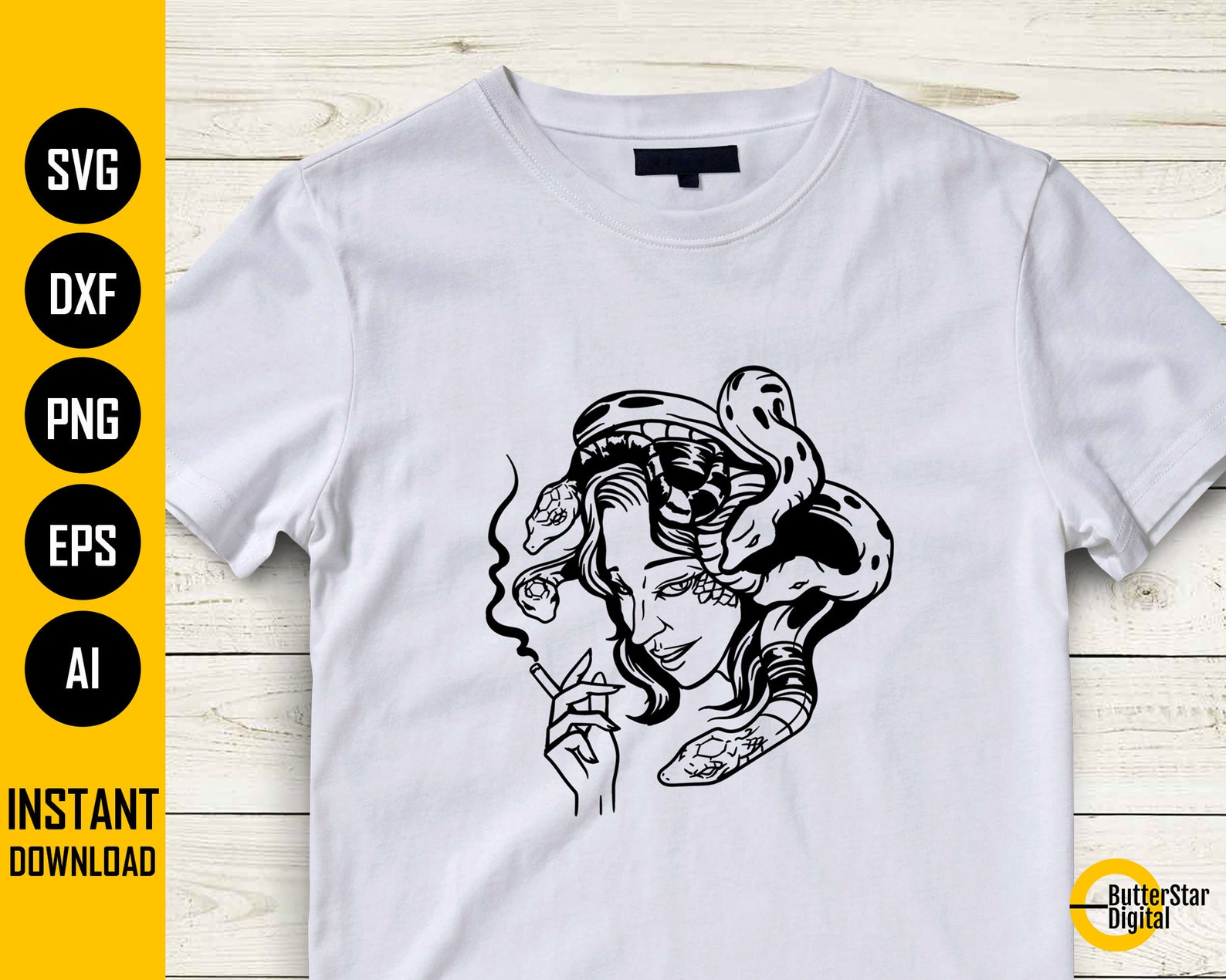 Smoking Medusa SVG Cigarette SVG Nicotine SVG Smoke | Etsy