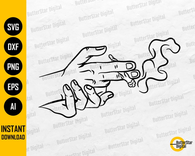 Weed Joint Finger Gun SVG Stoner SVG Smoke Marijuana SVG - Etsy