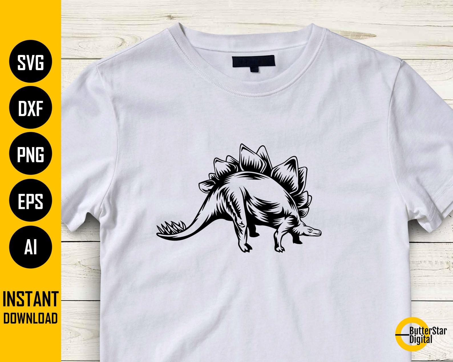 Stegosaurus Dinosaur SVG | Stegosaurus SVG | Prehistoric Animal SVG ...