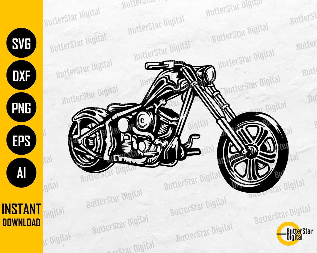 Chopper SVG | Motorbike SVG | Motor Bike Road Trip Custom Garage Shop ...