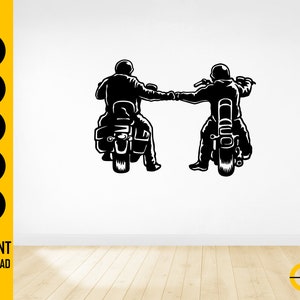 Fist Bumping Bikers SVG | Motorcycle Club SVG | Ride Road Trip Wheels ...