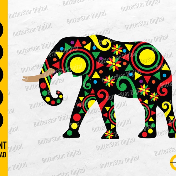 Ethnic Elephant Svg - Etsy