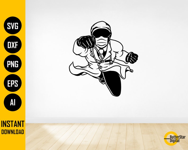 Super Doctor SVG | Modern Superhero SVG | Medical T-shirt Decal ...