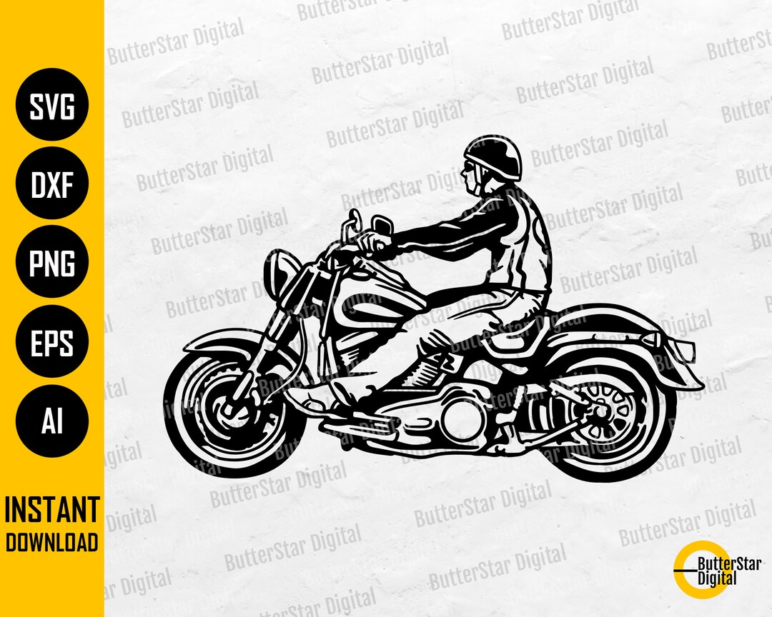 Big Bike Rider SVG Ride Road Chopper Vintage Motorbike Motor Garage ...