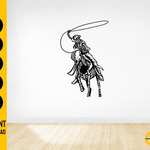 Skeleton Cowboy Lassoing SVG | Lasso SVG | Western Decals T-shirt ...