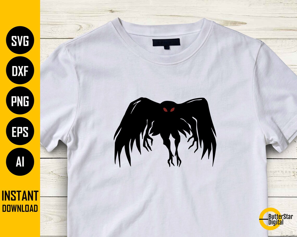 Mothman SVG | Cryptid SVG | Scary Beast SVG | Mythology Svg | Cricut ...