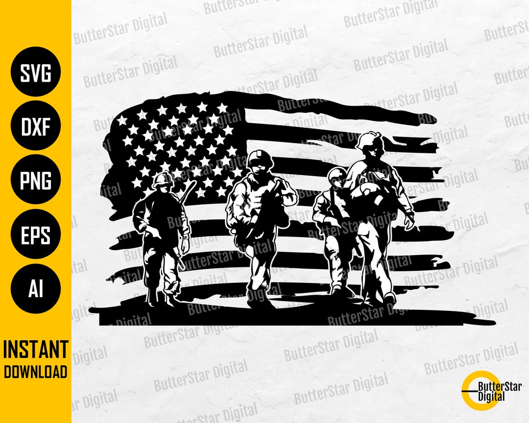 American Soldiers SVG | Us Military Svg | Us Army Svg | US Troops Svg ...