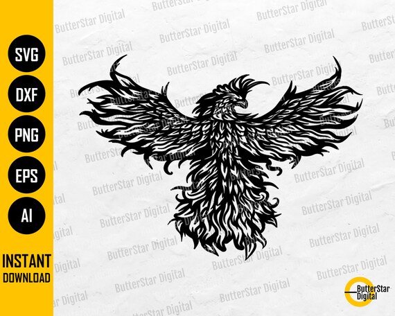 Phoenix SVG Fire Bird SVG Mythical Animal SVG Wings Svg | Etsy