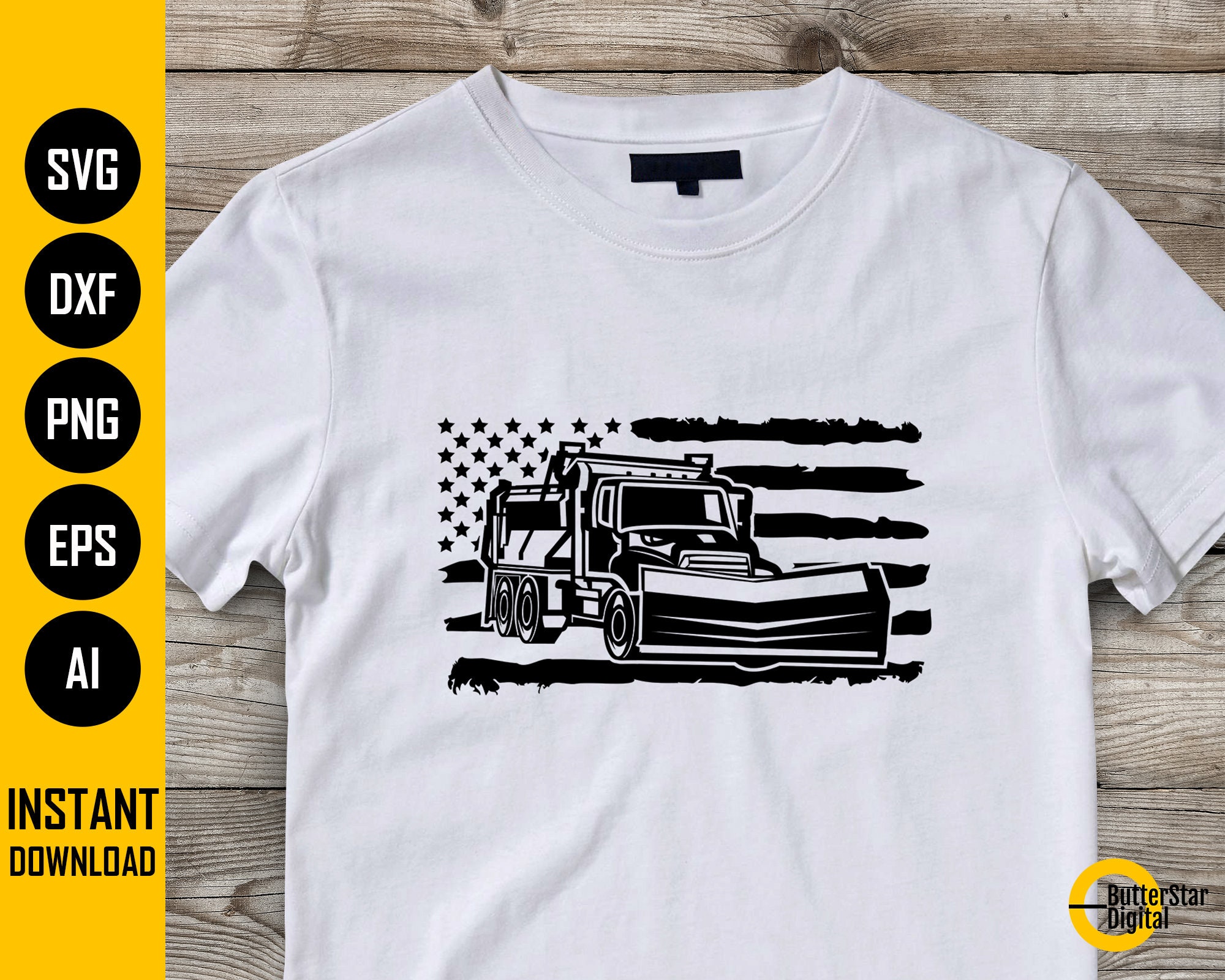 US Snow Truck SVG USA Winter Svg Snowplow T-shirt Sticker - Etsy