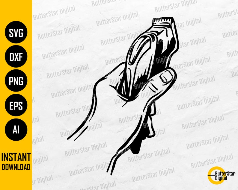 Hair Clippers SVG Barber Cut Decal Vinyl Stencil Graphics - Etsy