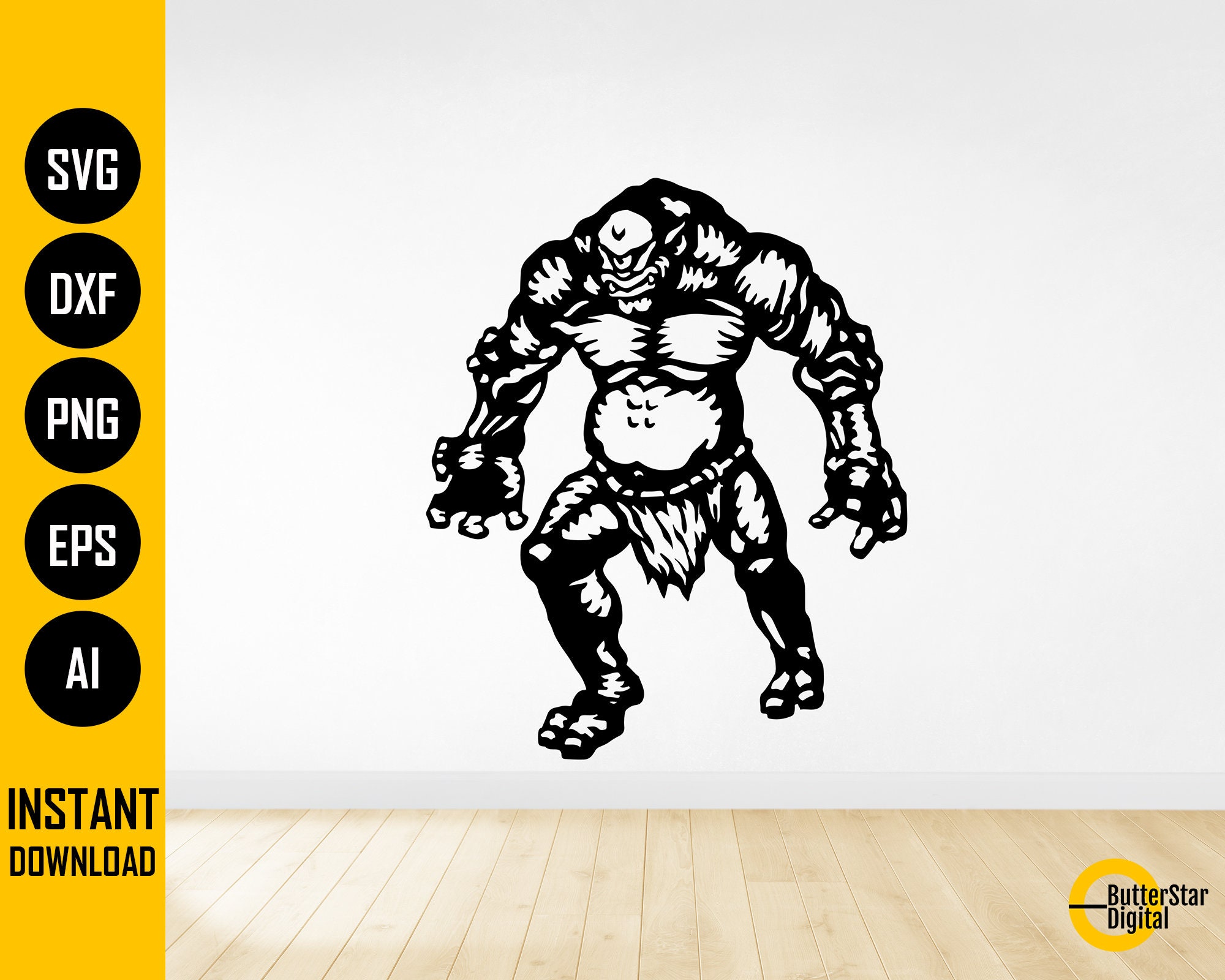 Cyclops SVG | Giant SVG | Mythical Monster Wall Art Vinyl Decal T-shirt ...