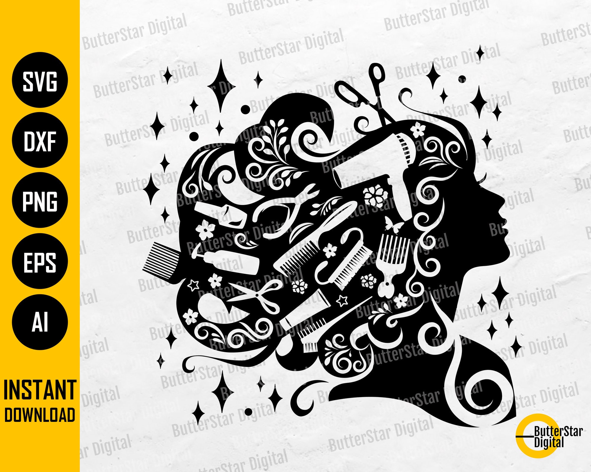 Hair & Nails Salon SVG Hairstyle SVG Beauty SVG - Etsy Australia