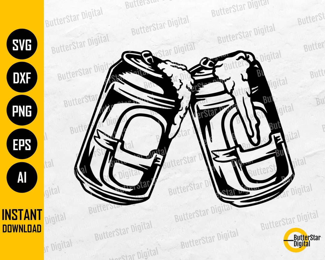 Beer Cans Cheers SVG | Party SVG | Celebrate Partying Drink Drunk Bar ...