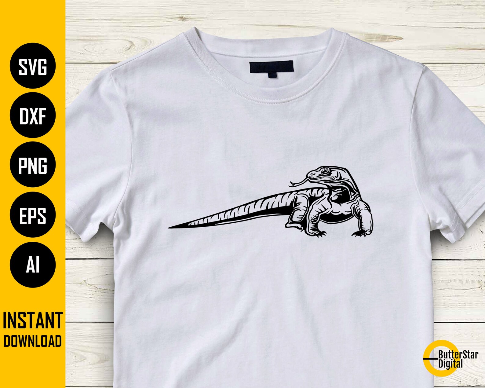 Komodo Dragon SVG Lizard SVG Reptile SVG Animal Clip Art - Etsy