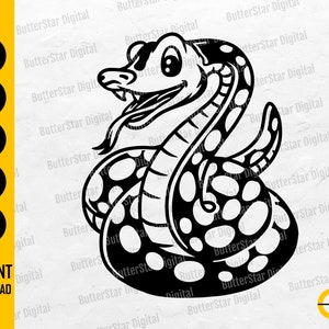 Cute Snake SVG | Wild Animal Vinyl Stencil Graphics | Cricut Cutting ...