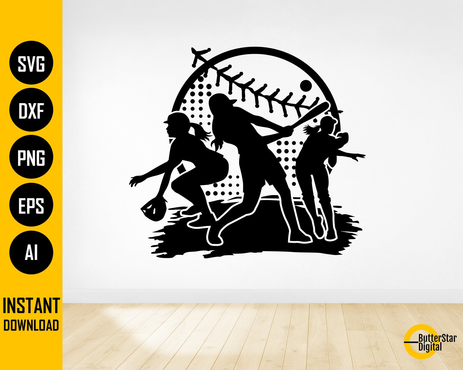 Softball Team SVG Female Baseball Players SVG Sports - Etsy