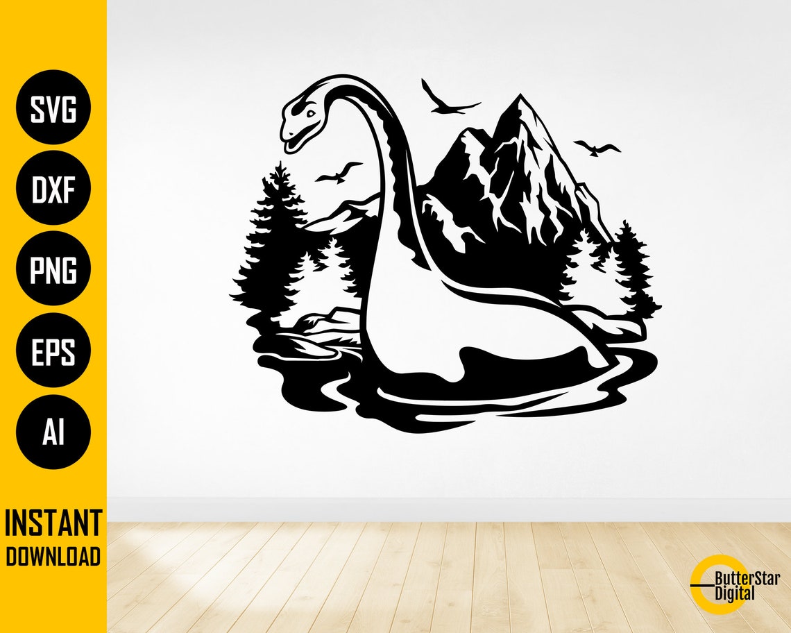 Loch Ness Monster SVG Nessie SVG T-shirt Wall Art Vinyl - Etsy