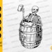 Beer Barrel Skeleton SVG | Party Alcoholic Drink Bar Pub Keg Mug Bottle ...