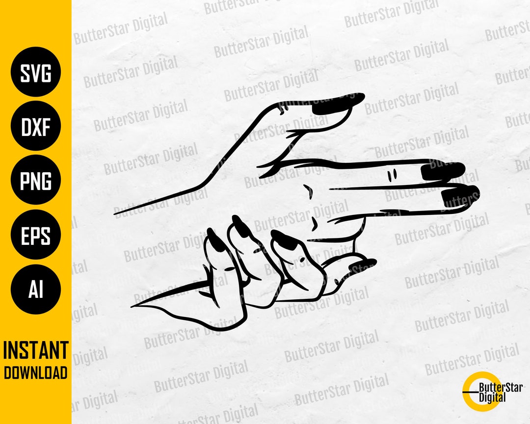 Woman Handgun Gesture SVG Finger Gun Girl SVG Shoot Hand Gun Sign SVG ...