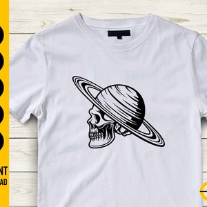 Skull Planet SVG | Saturn SVG | Planet With Rings SVG | Celestial Svg ...