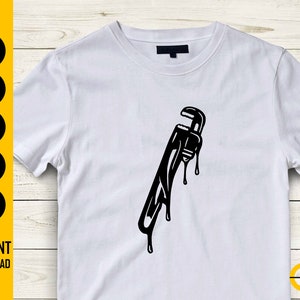 Dripping Pipe Wrench SVG | Wrenches SVG | Plumbing Decal T-shirt ...