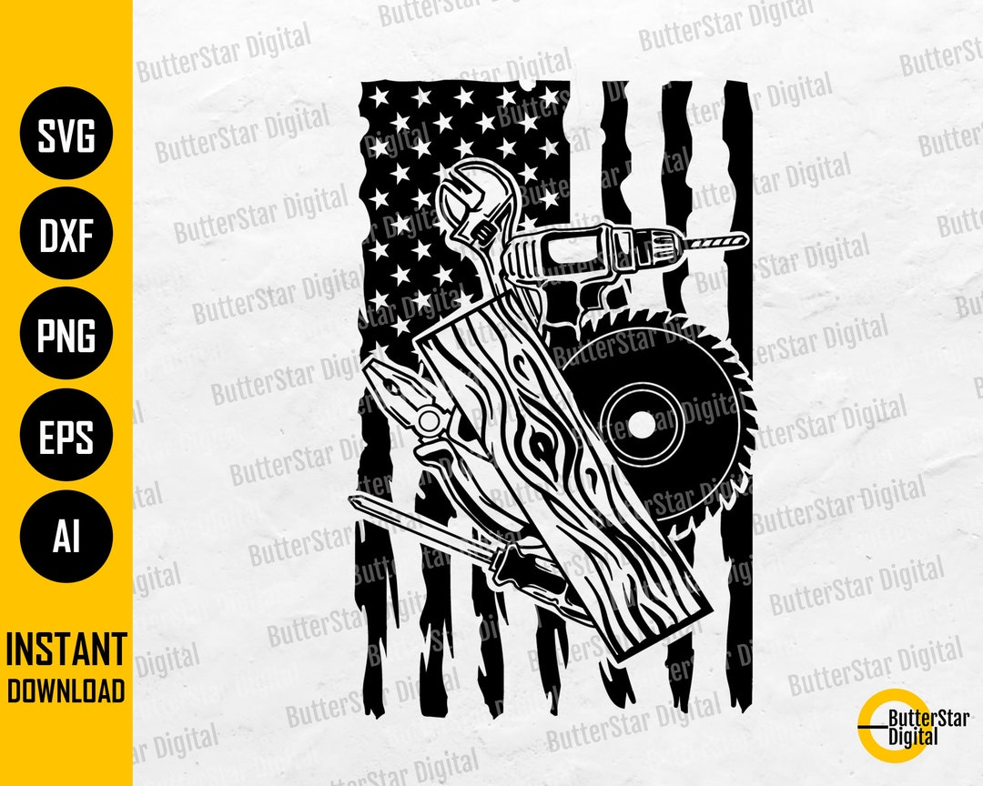 US Carpentry Tools SVG | Carpenter T-shirt Decals Sticker Graphics ...