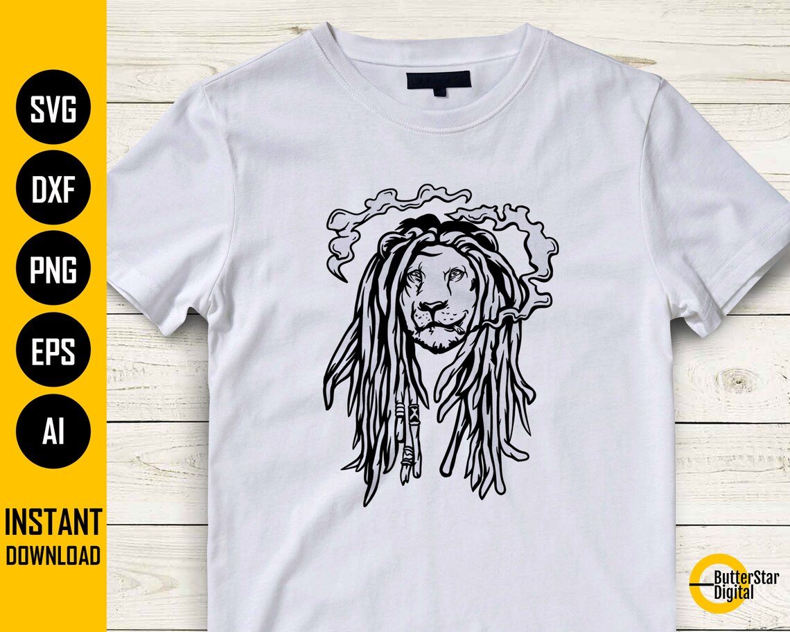 Rasta Lion SVG | Dreads SVG | Reggae SVG | One Love Svg | 420 Svg ...