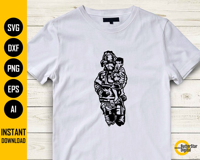 Rescue Firefighter SVG Fireman SVG Firefighting Decal - Etsy