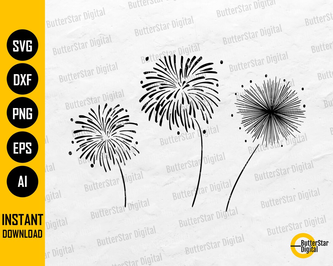 Fireworks SVG Celebration SVG Wall Art Decal Vinyl Decor Decoration ...