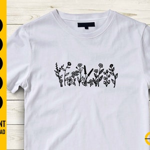 Wildflower SVG | Field Flowers SVG | Floral T-shirt Decor Decal ...