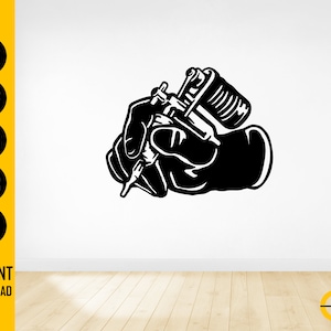 Hand Holding Tattoo Gun SVG | Ink Inked Tattooist Shop Studio Parlor ...