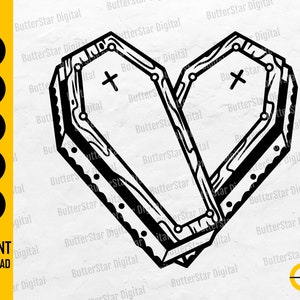 Coffins Heart SVG Caskets SVG Gothic Love SVG Cricut Cutting Files ...