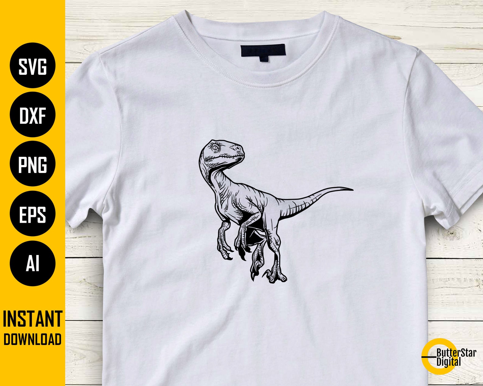 Raptor Dinosaur SVG Velociraptor SVG Dino SVG - Etsy Canada