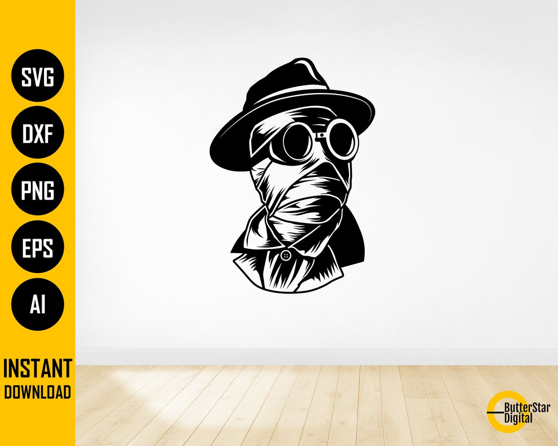 Invisible Man SVG Horror Fiction SVG Monster T-shirt Decal - Etsy