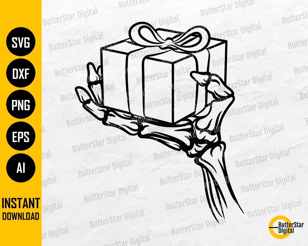 Skeleton Hand Gift SVG Bone Give Present Tattoo Decal Sticker T-shirt ...