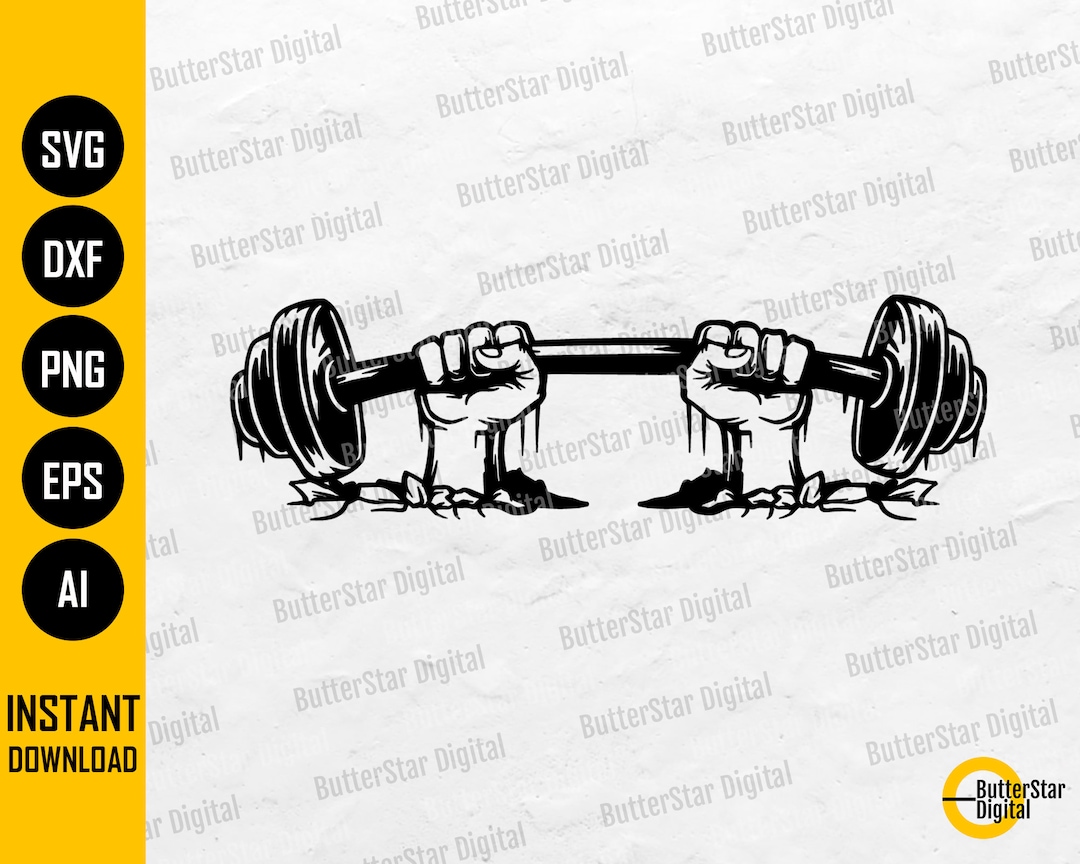Smashing Barbell SVG | Gym SVG | Workout T-shirt Decal Graphics ...
