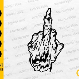 Zombie Hand Middle Finger SVG | Funny Horror T-shirt Decal Vinyl ...