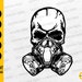 Skull Gas Mask SVG Biohazard SVG Gothic T-shirt Tattoo Decal Vinyl ...