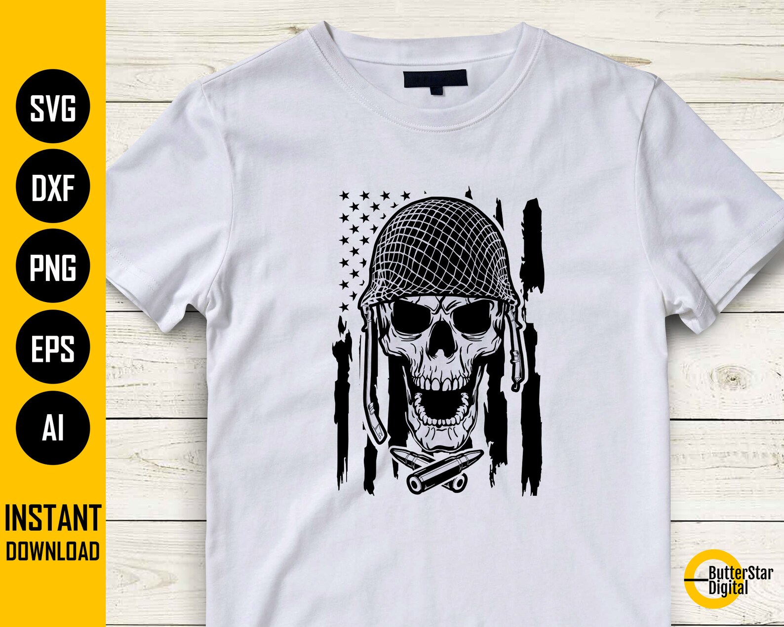 US Soldier Skull SVG United States Army Military War | Etsy