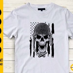US Soldier Skull SVG | United States Army | Military War Bullets Helmet ...