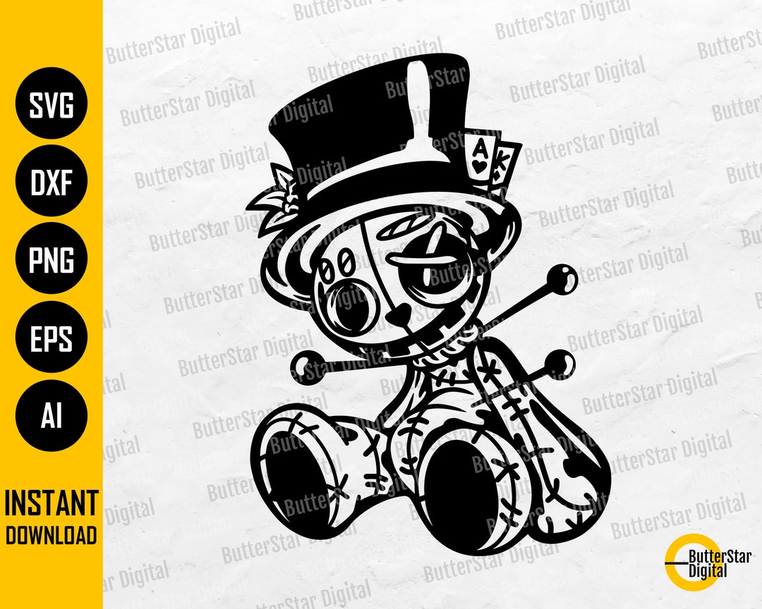 Cool Voodoo Doll SVG | Witchy SVG | Sorcery SVG | Dark Magic Mystic ...