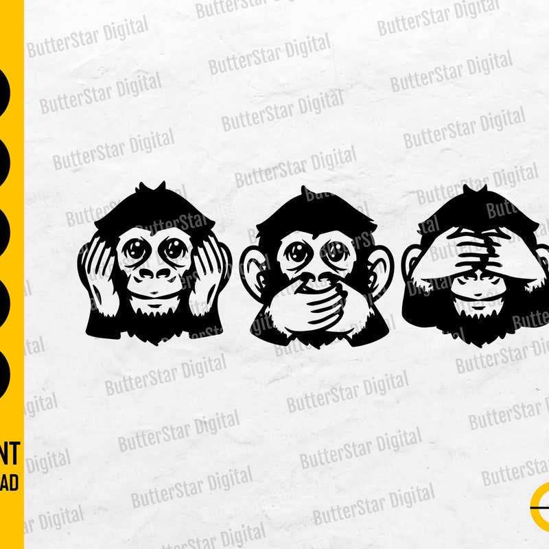 3 Wise Monkeys - Etsy