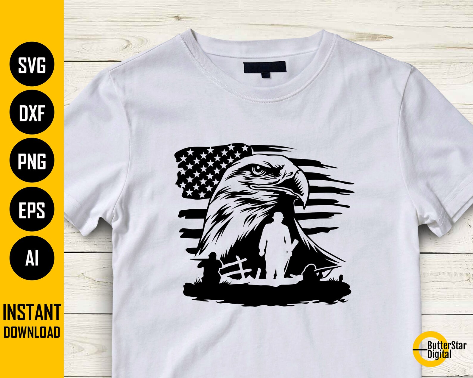 USA Eagle Soldier SVG | US Army Veteran Svg | United States Military ...