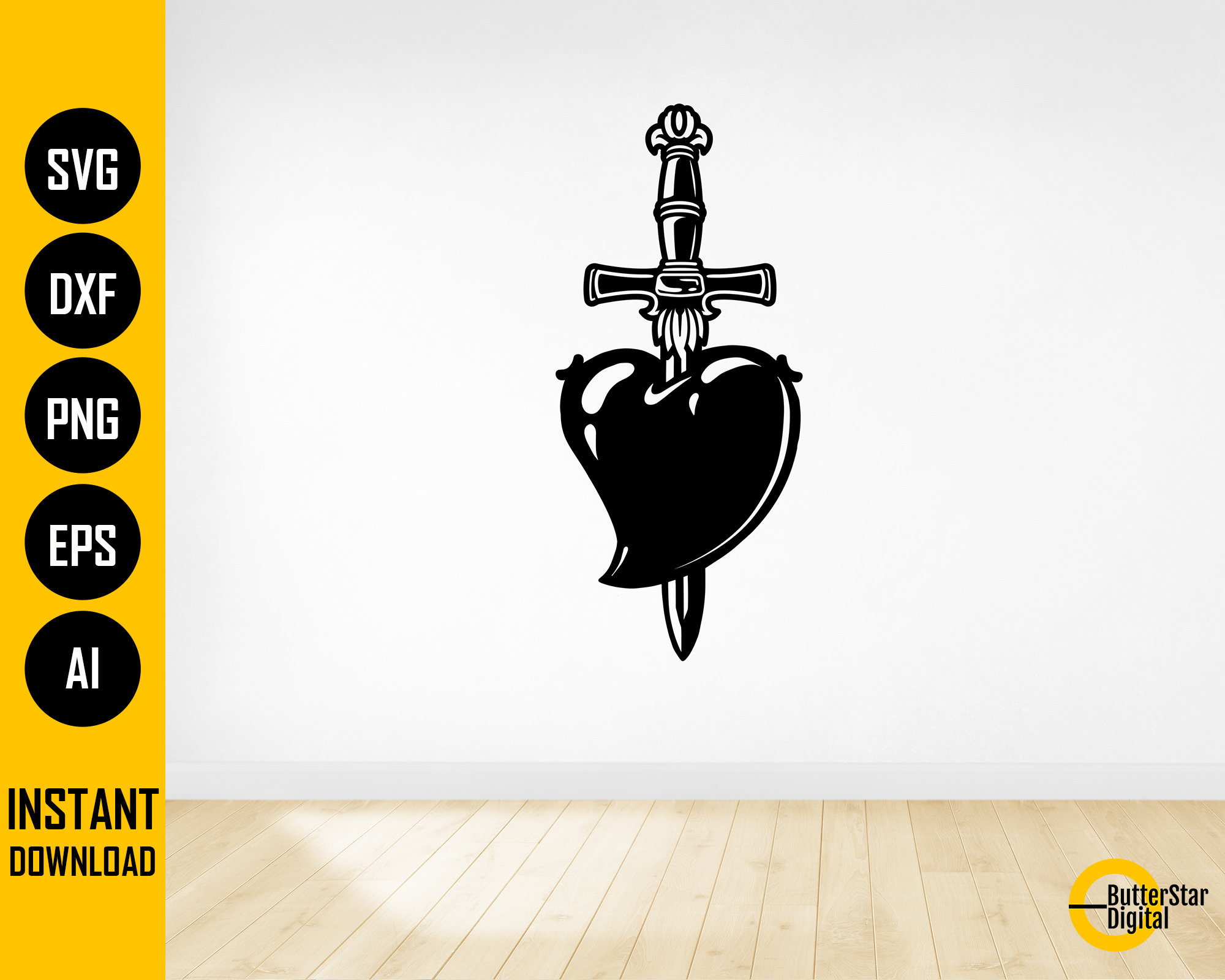 Heart Dagger SVG Knife SVG Love SVG Sword Svg Blade - Etsy Canada